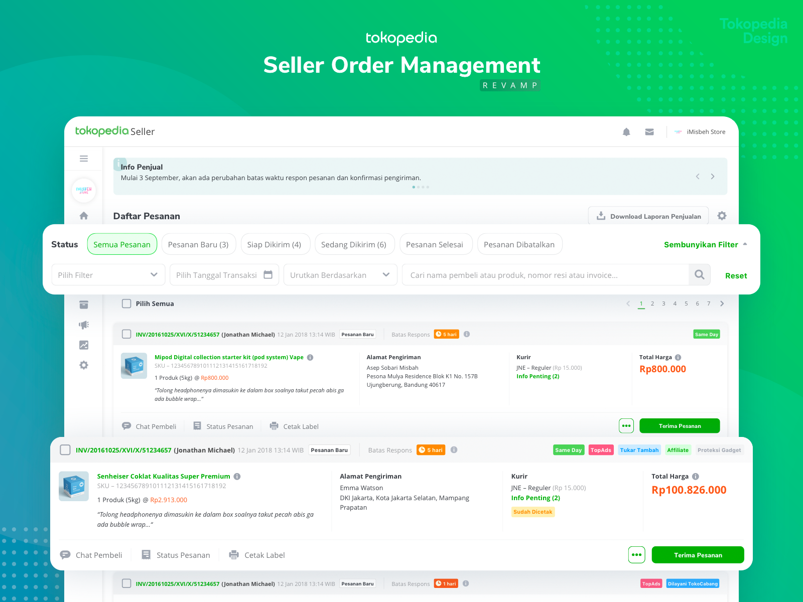 Tokopedia Seller Order Management [Revamp] by Asep Sobari Misbah for ...
