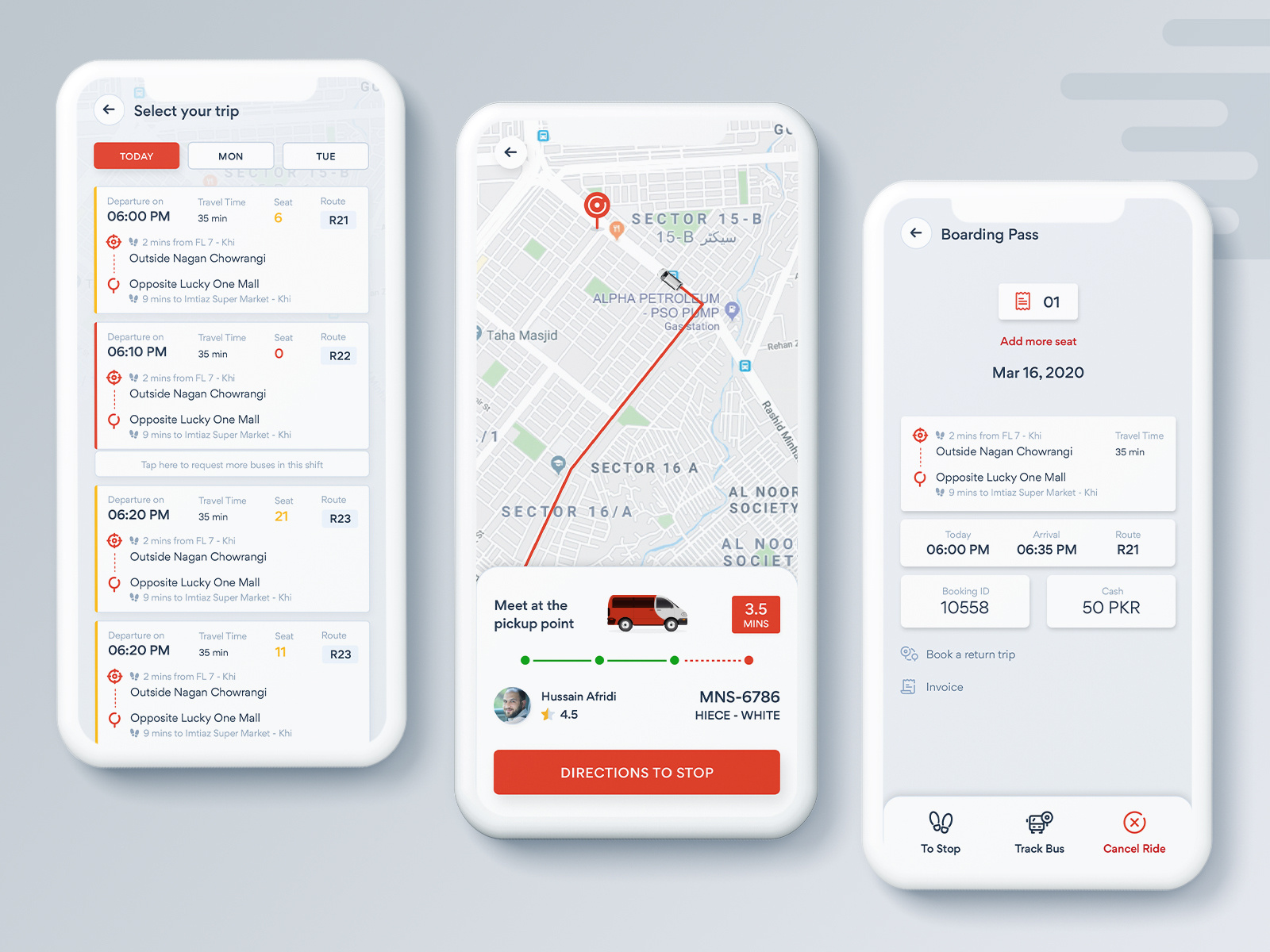 Transportation Booking Mobile App by Sufyan Qureshi on Dribbble