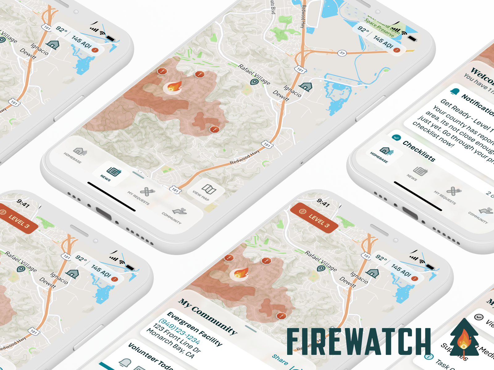 Firewatch App by Adam T. Rodriguez on Dribbble