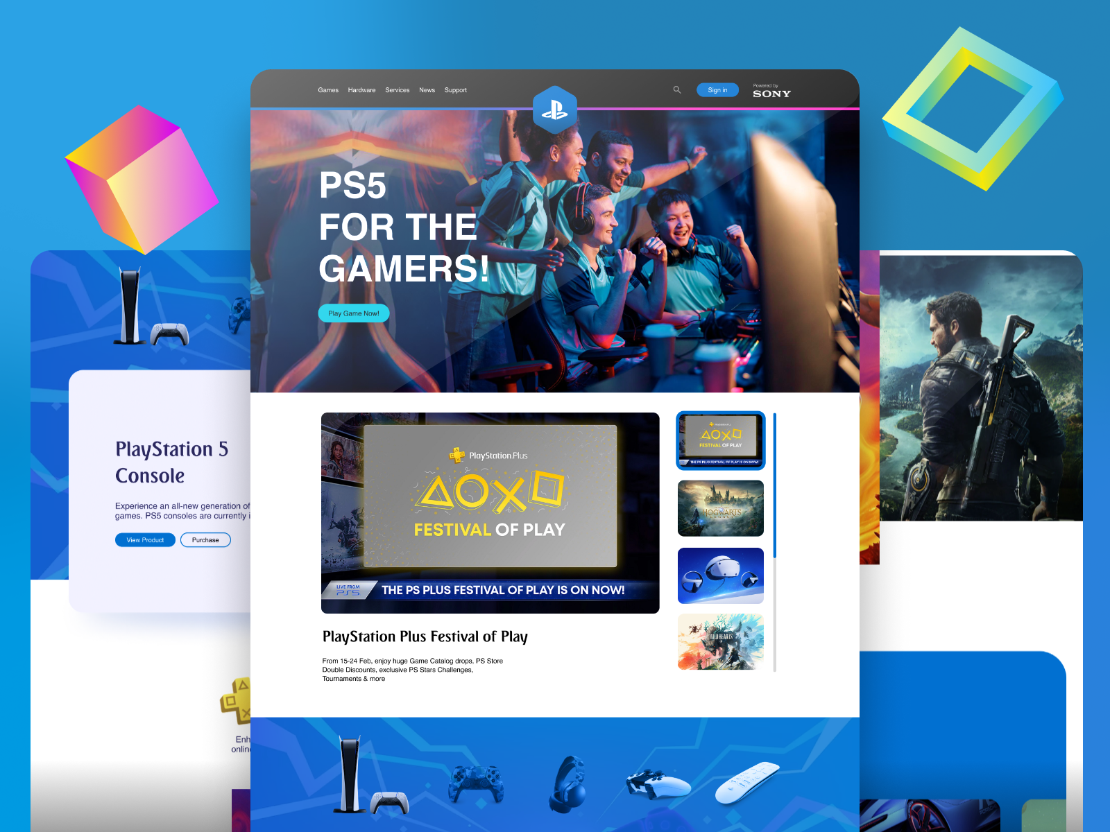 Game Console PlayStation Landing page by CreativeRafat 🇧🇩 on Dribbble