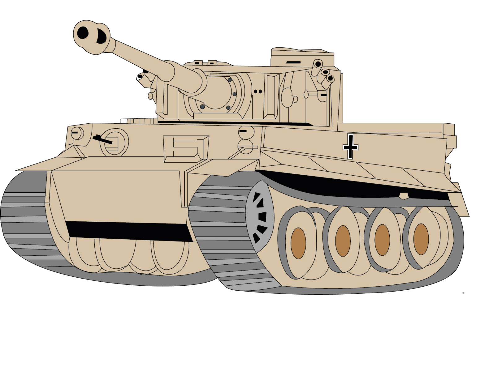 Tiger H1 WW2 German Tank designed on Adobe Illustrator by Percnopterus ...