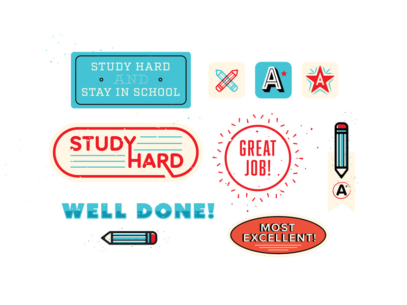 School Stickers by Liliana Pérez on Dribbble