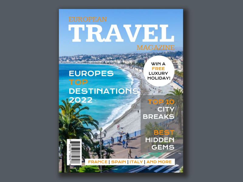 Travel Magazine Cover by RL Graphics on Dribbble