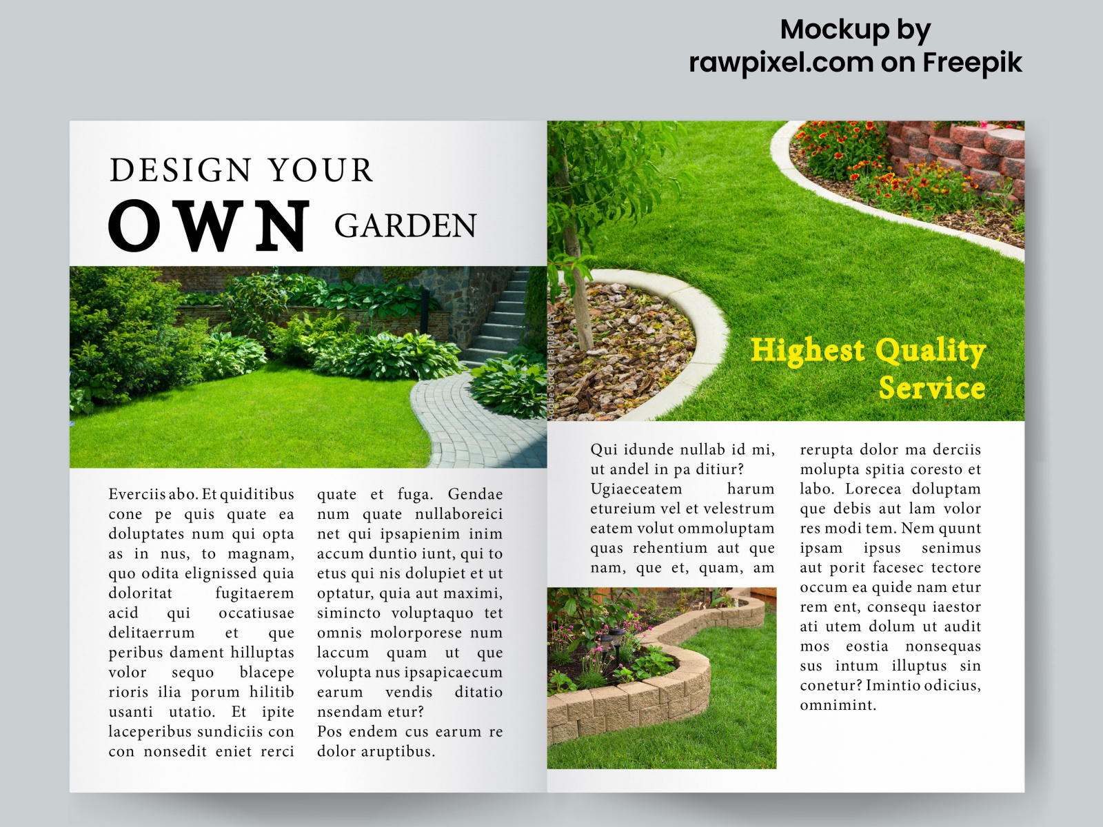 Landscaping brochure inside pages by RL Graphics on Dribbble