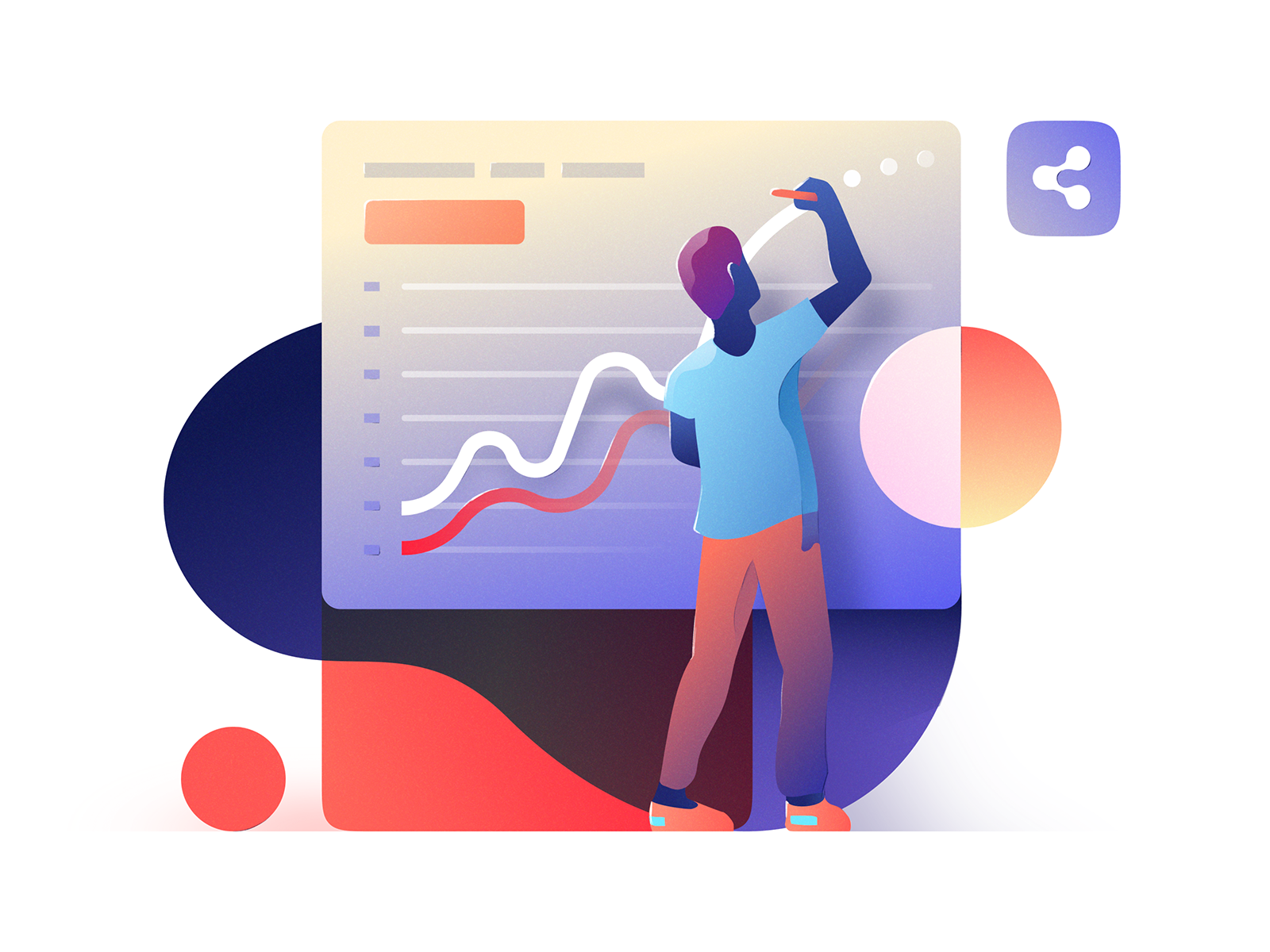 Crowdrise illo by Eddie Lobanovskiy on Dribbble