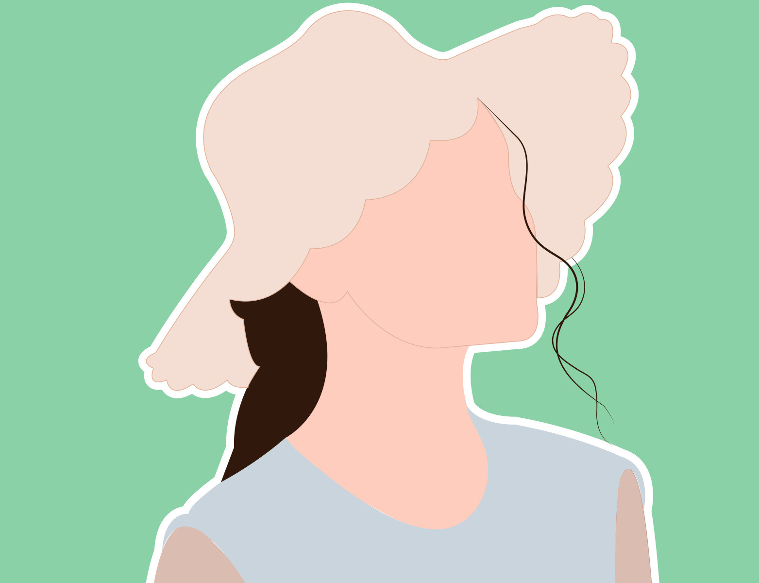 Faceless portrait of a girl in a hat by Tina Shreider on Dribbble