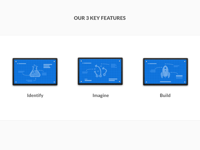 3 Key Features by Sal on Dribbble