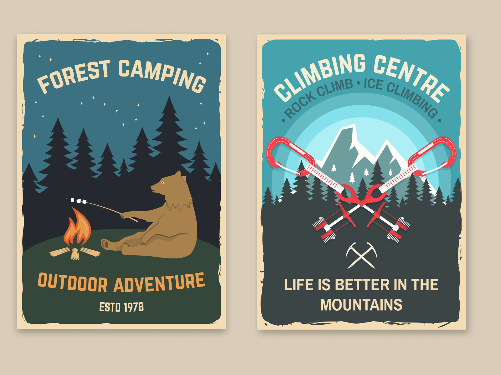 Outdoor Adventure Poster by sivVector on Dribbble