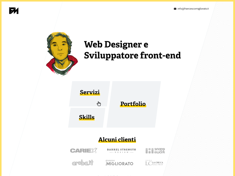 WIP for the restyling of my personal Website by Francesco Migliorato on Dribbble
