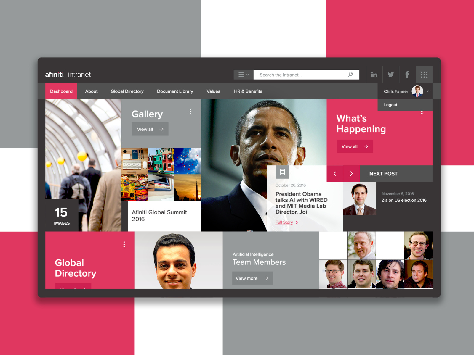 Intranet Design by Raza Khan on Dribbble