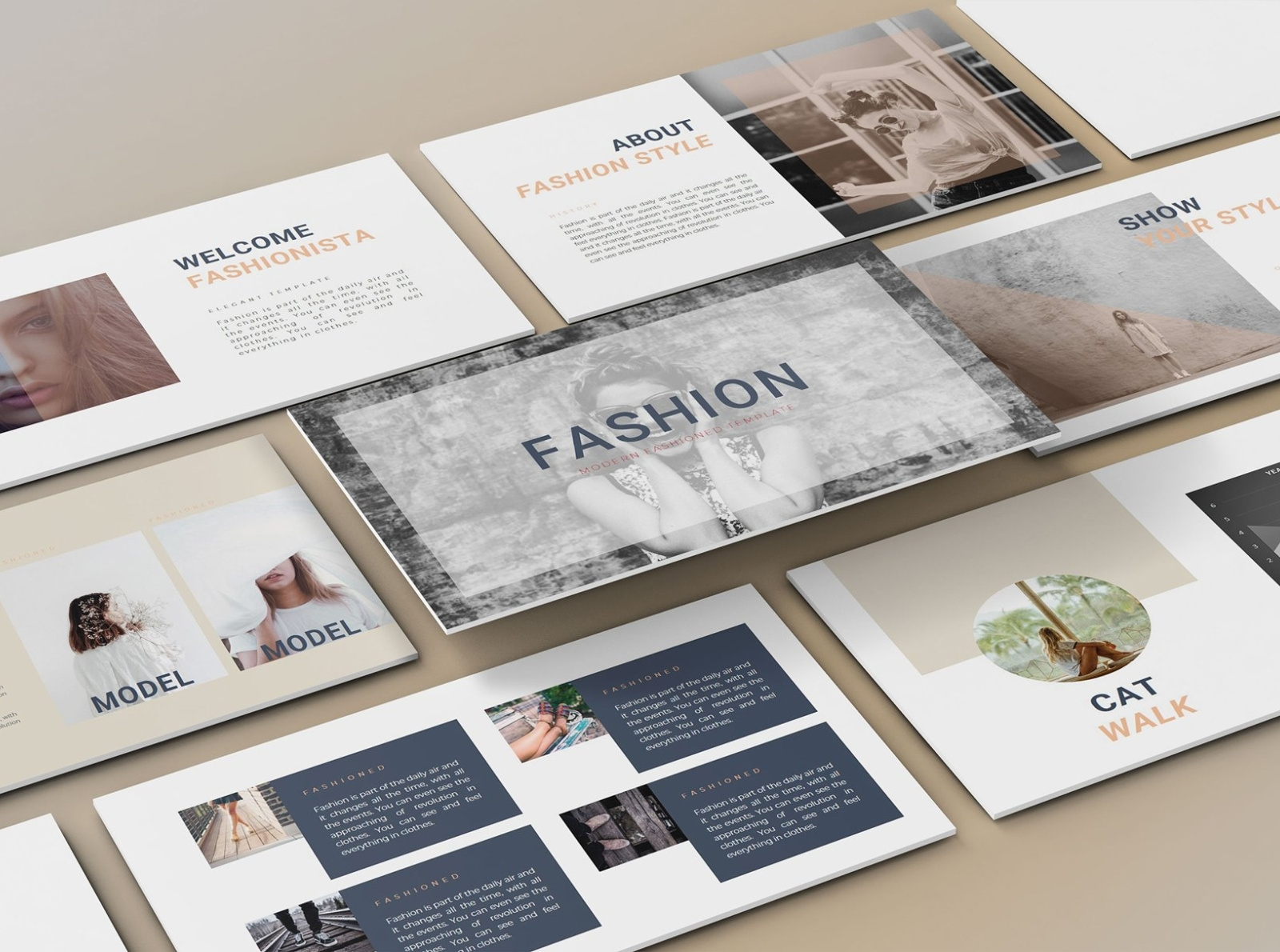 Fashion Google Slides Template #1 by ClassT on Dribbble