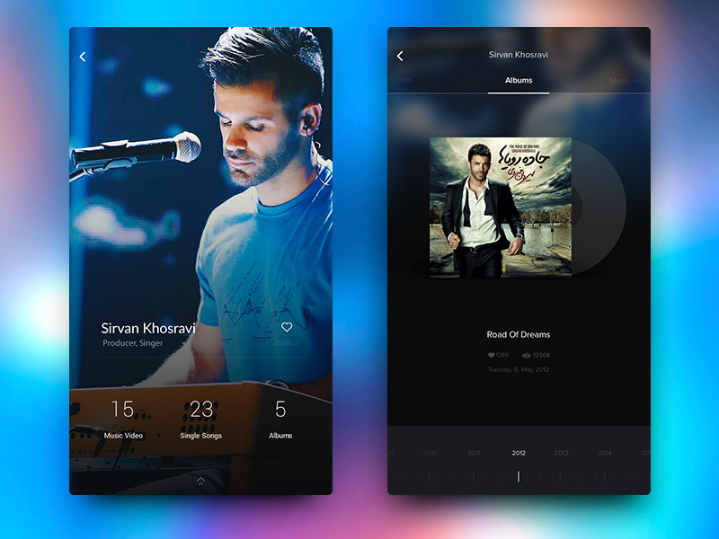 Music App by Aryana Shakibaei on Dribbble
