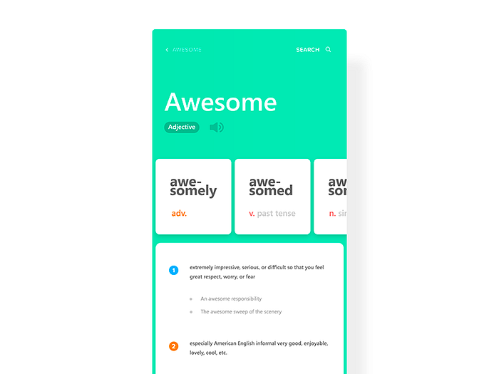 Dictionary Application By Aryana Shakibaei On Dribbble