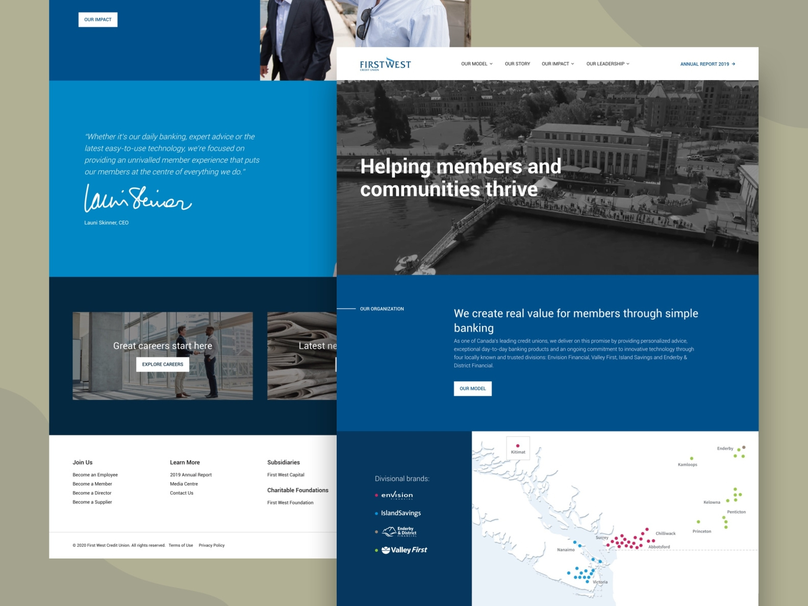 First West Credit Union by Emily Arsenault for iamota on Dribbble