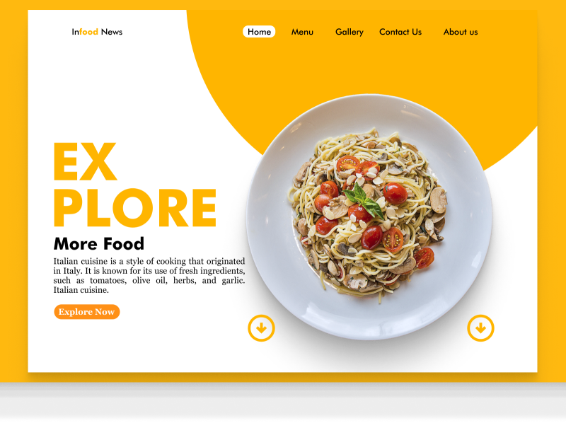 Web design about food by NANDA ARAGANI PUTRA on Dribbble