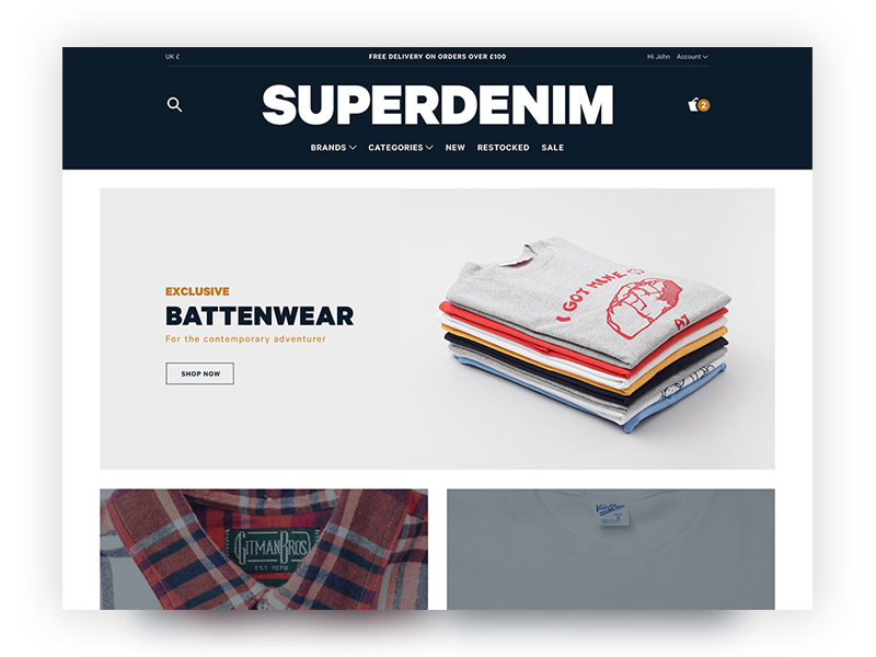Superdenim Home Preview by JH on Dribbble