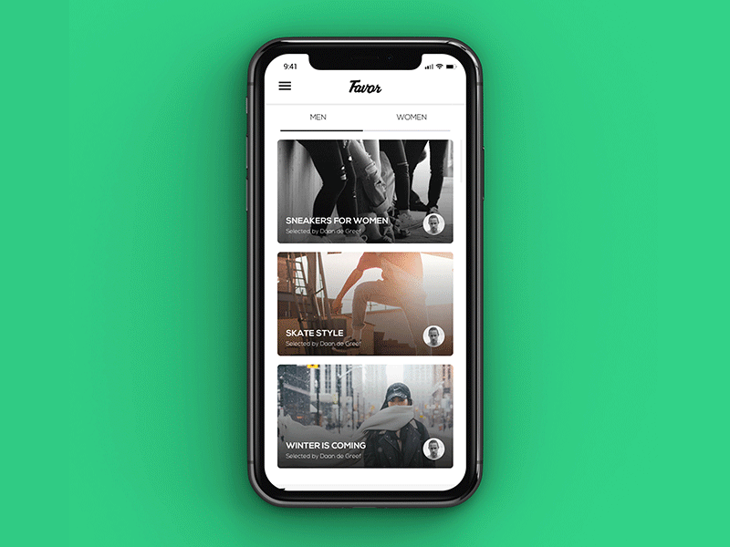 Favor App by Dino Aganovic on Dribbble