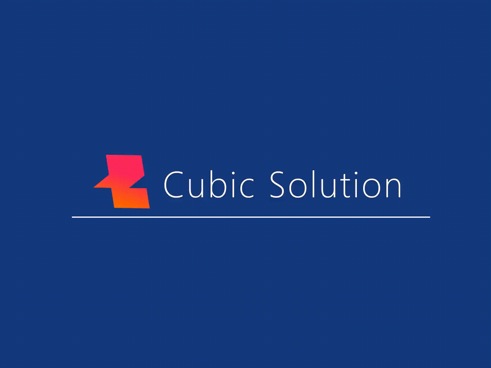 Cubic Solution Logo Animation By Ali Hassan On Dribbble