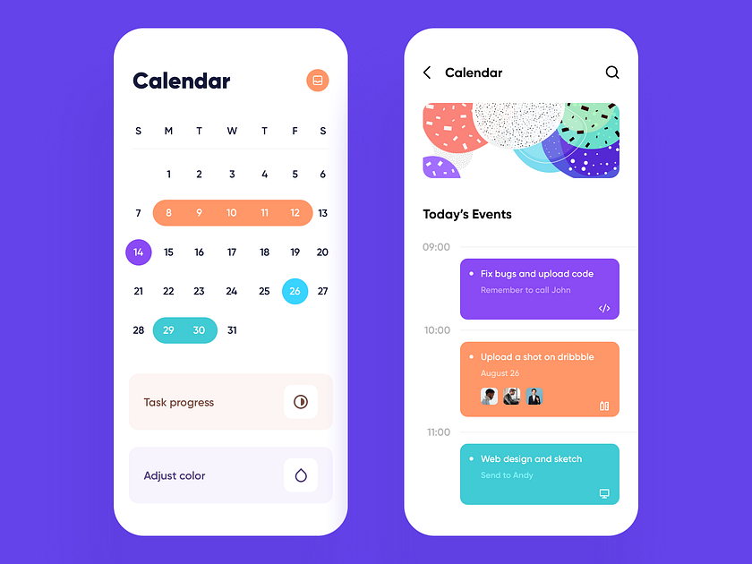 Browse thousands of Calendar images for design inspiration | Dribbble