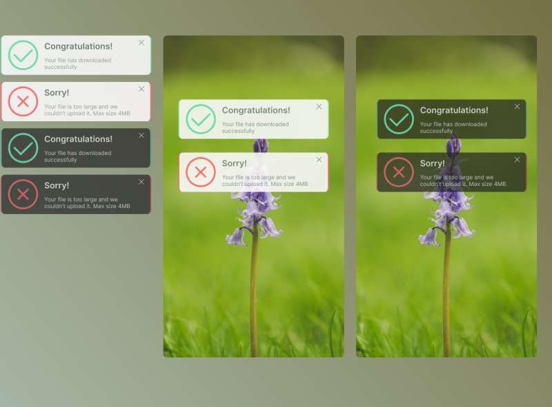 Flash Messages by Alfredo Cáceres on Dribbble