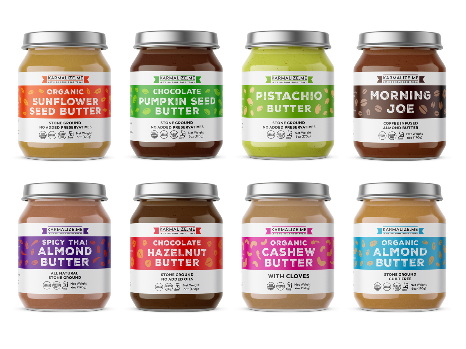 New labels for nut butters by Mila Katagarova on Dribbble