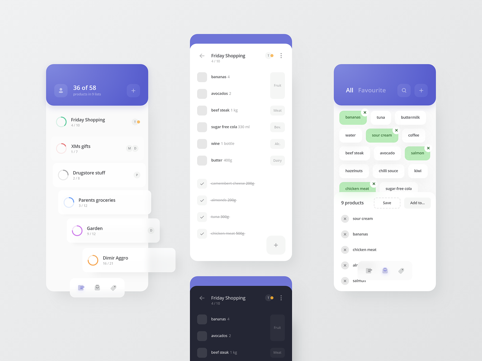 Shopping List App by Emil Wasiołek on Dribbble