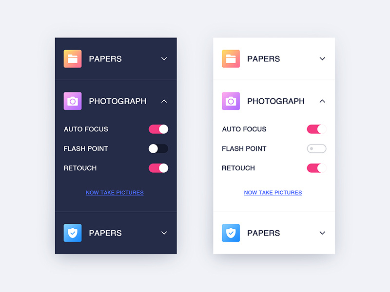 Setting up UI by Twinkle on Dribbble