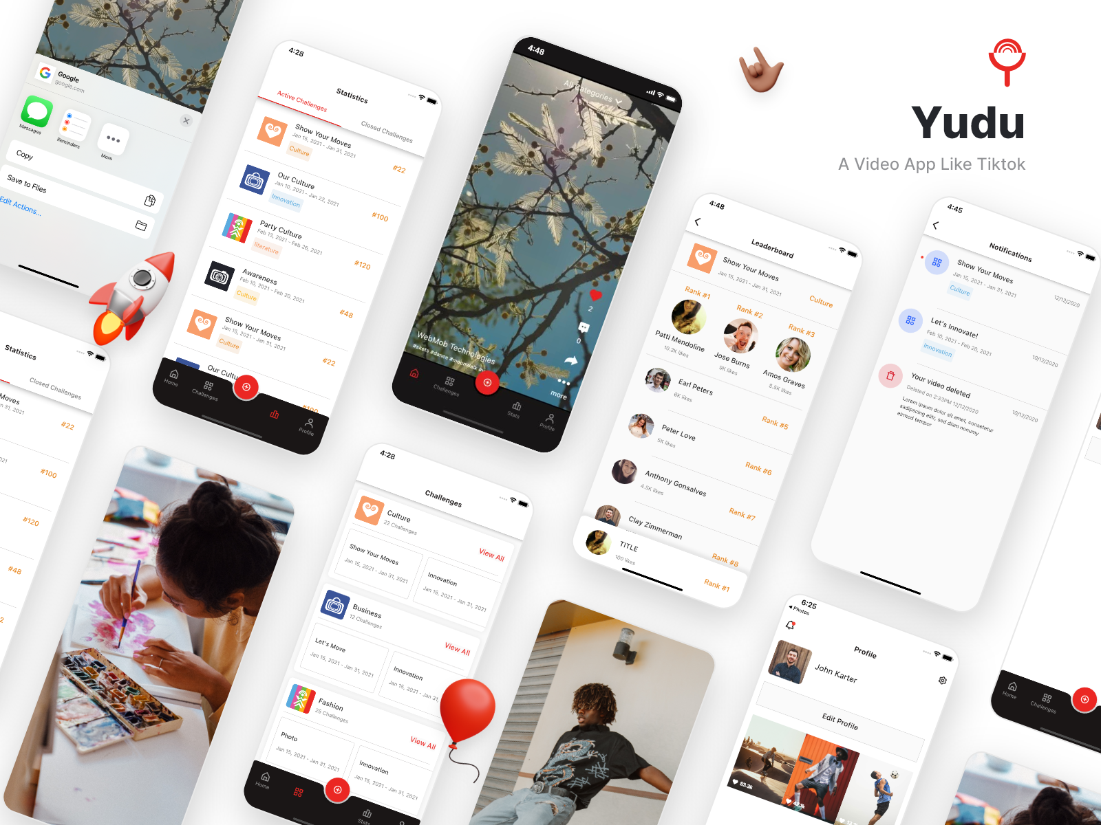 Yudu - A video app like TikTok by WebMob Technologies on Dribbble