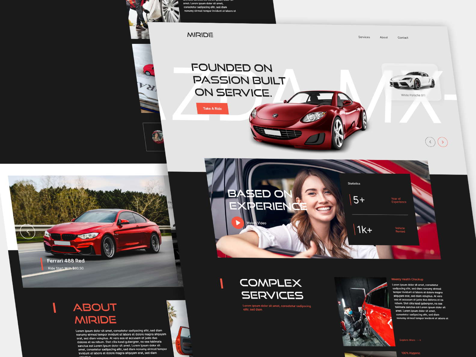 Car Rental - Website landing page by WebMob Technologies on Dribbble