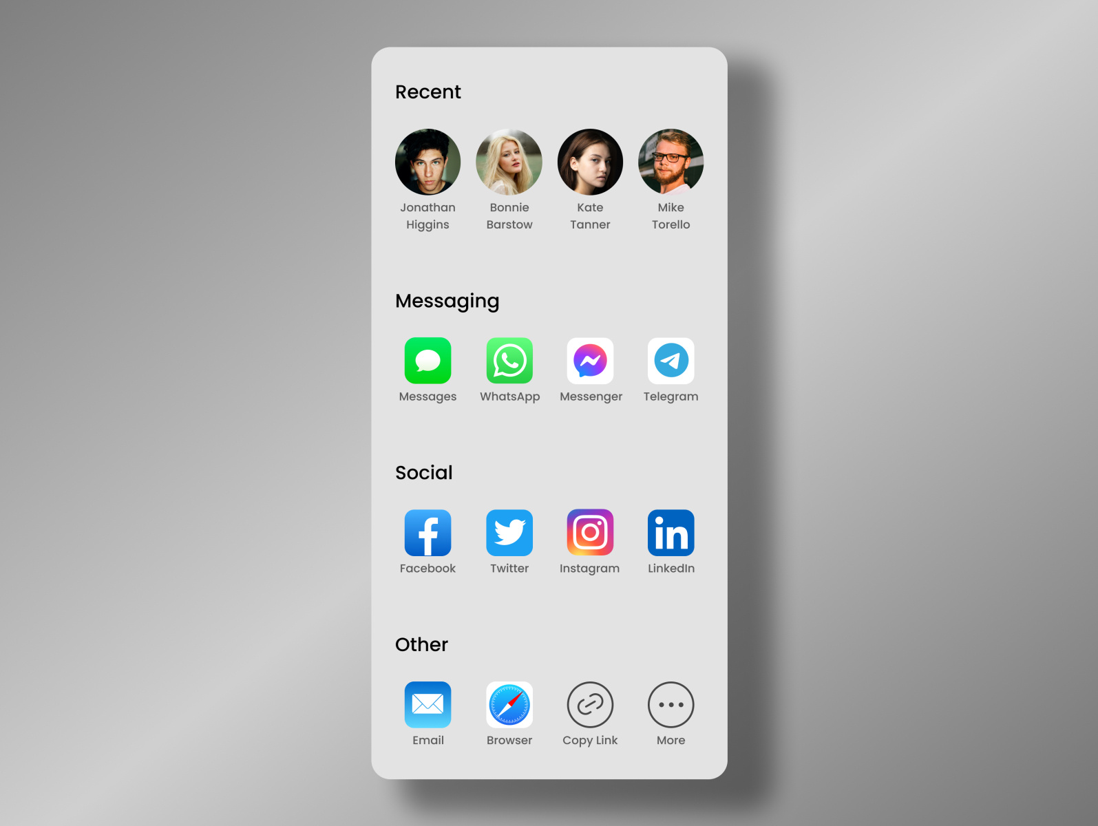 Daily UI 010 - Social Share by Muhammad Sirat on Dribbble