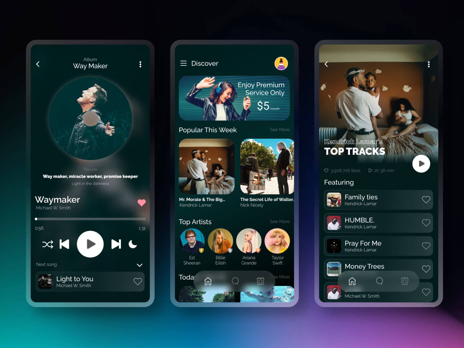 Music App - Screen Shot by Thanh Tung on Dribbble