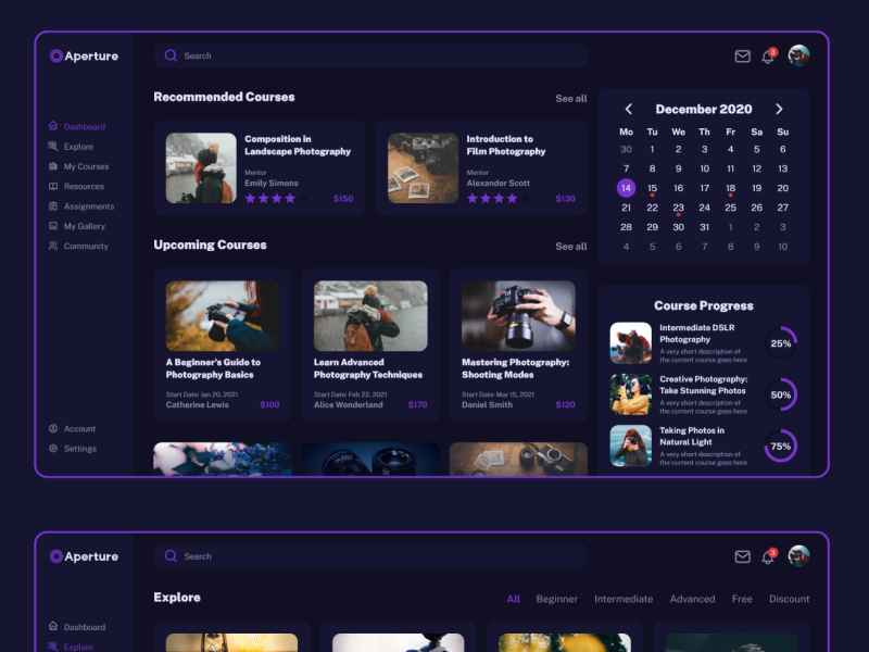 Aperture by Mari Kiknadze on Dribbble
