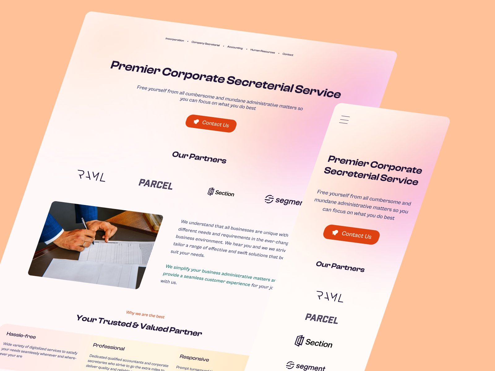 Business Website Layout by Marcus Hoang 🏀 on Dribbble