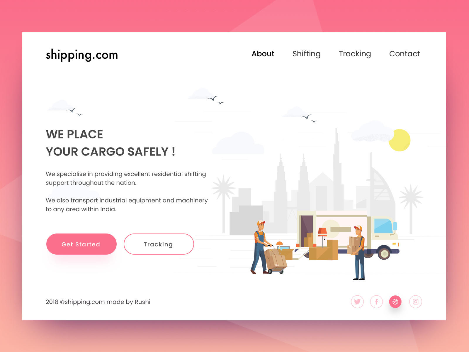 Shipment - Web UI by Rushangan (Rushi) Yogar on Dribbble