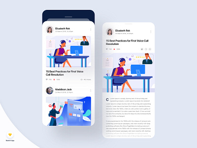 Blog App Ui by Ru$hi Yog@r on Dribbble
