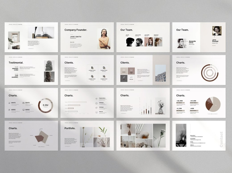 Minimalist PowerPoint Template #9 by MuafaM10 on Dribbble