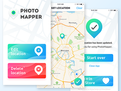 Ios Map App designs, themes, templates and downloadable graphic ...