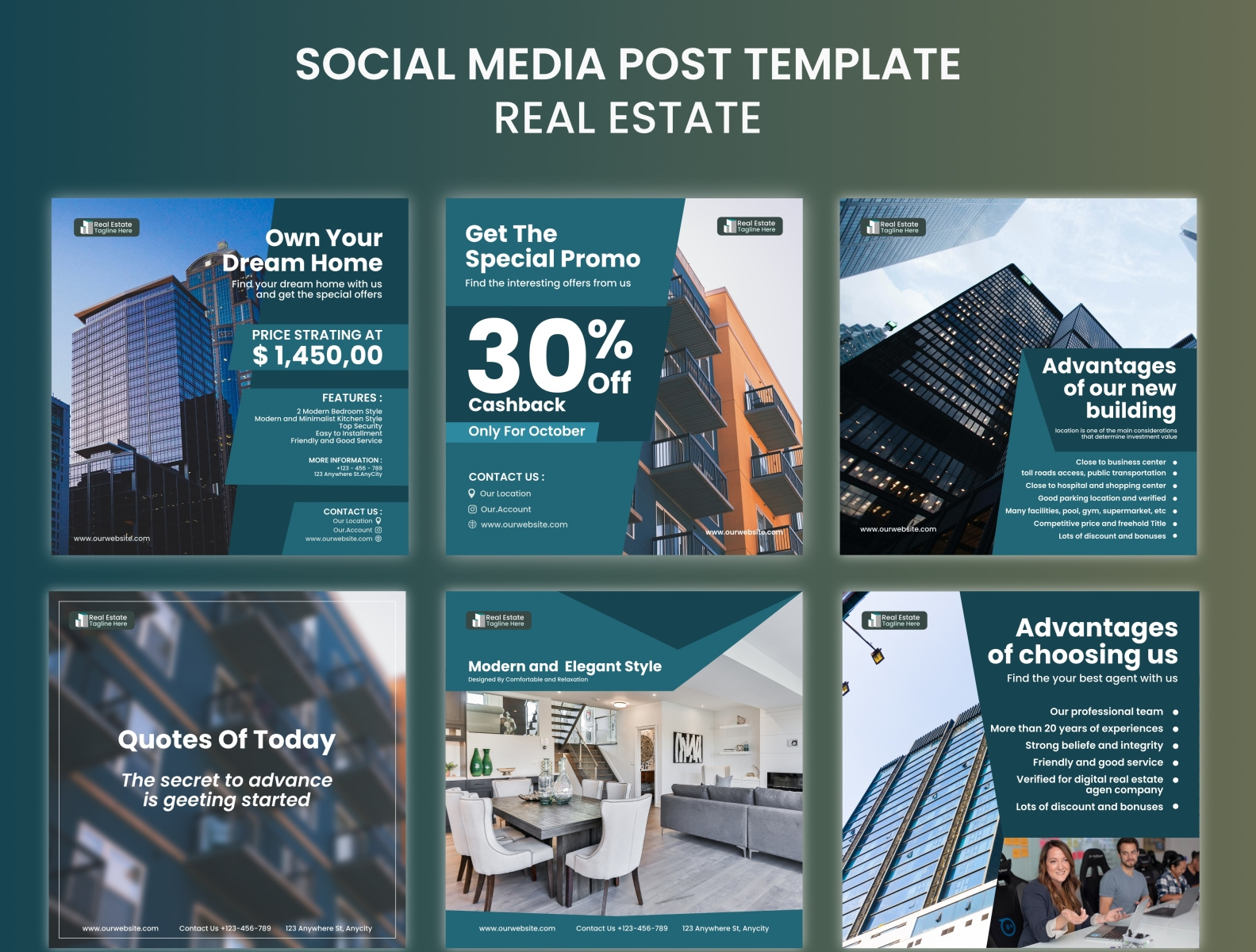 Social Media Instagram Template | Real Estate by Alfian on Dribbble Social Media Instagram Template | Real Estate by Alfian on Dribbble
