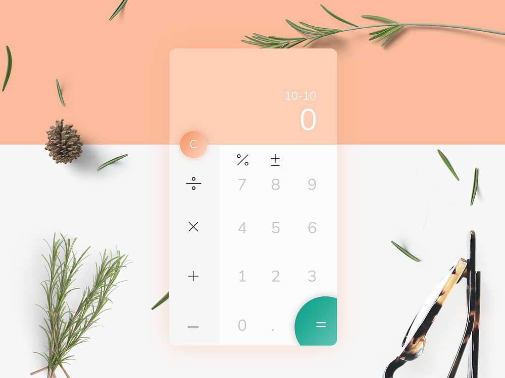 Daily Ui #004 - Calculator by Andrea Lender on Dribbble