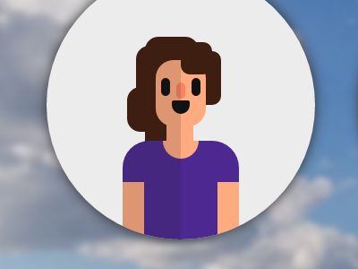 Pure CSS flat design human - female by Tomer Kotzer on Dribbble