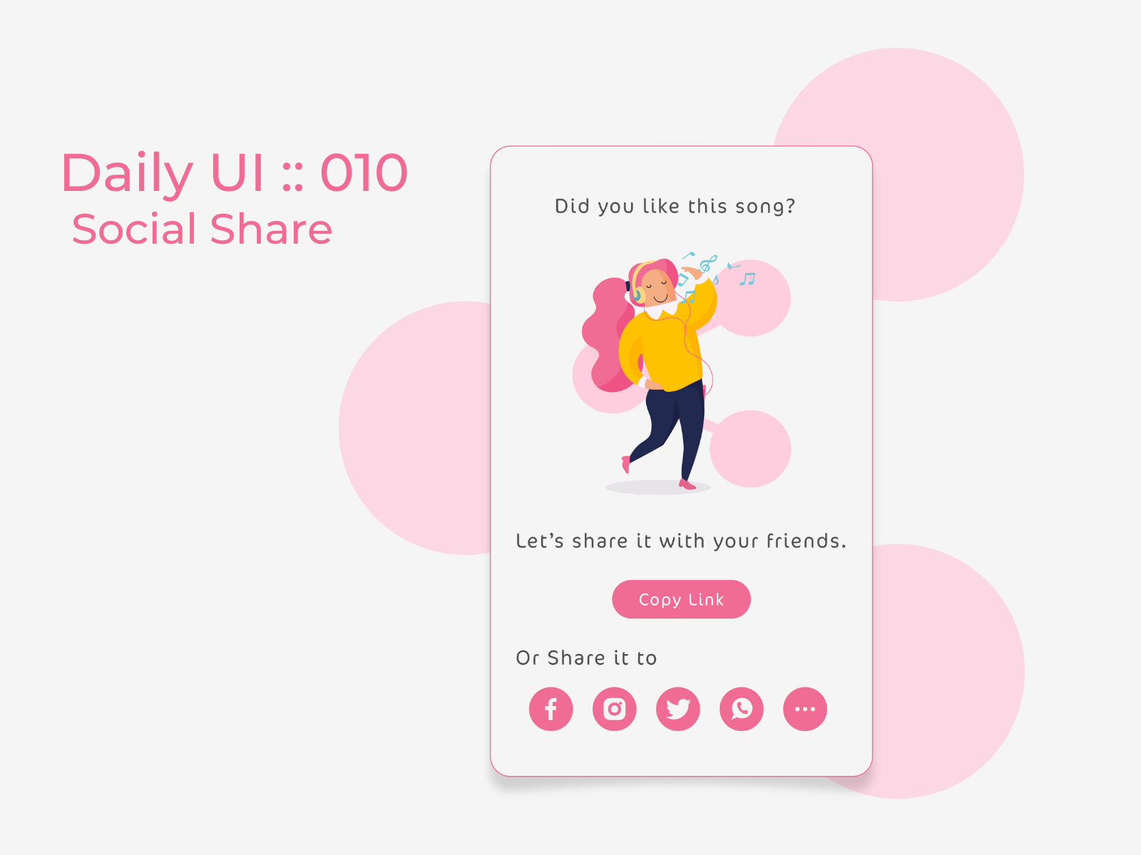 Daily UI : 010 | Social Share by Nada Al-Shakiry on Dribbble