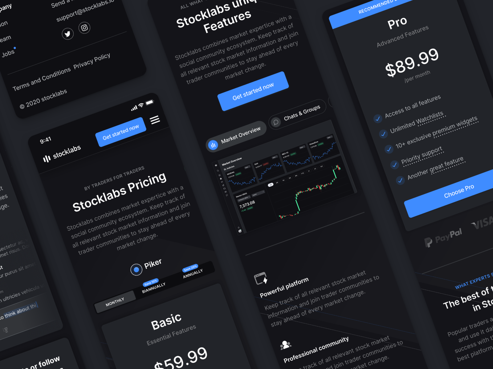 Stocklabs – Mobile Web Screens by Julian Herbst on Dribbble