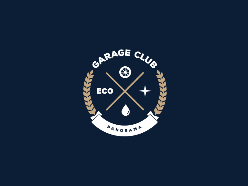 Garage Club / Hipster logo by mateklemp on Dribbble