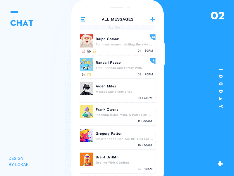 Chat Design by Buli on Dribbble
