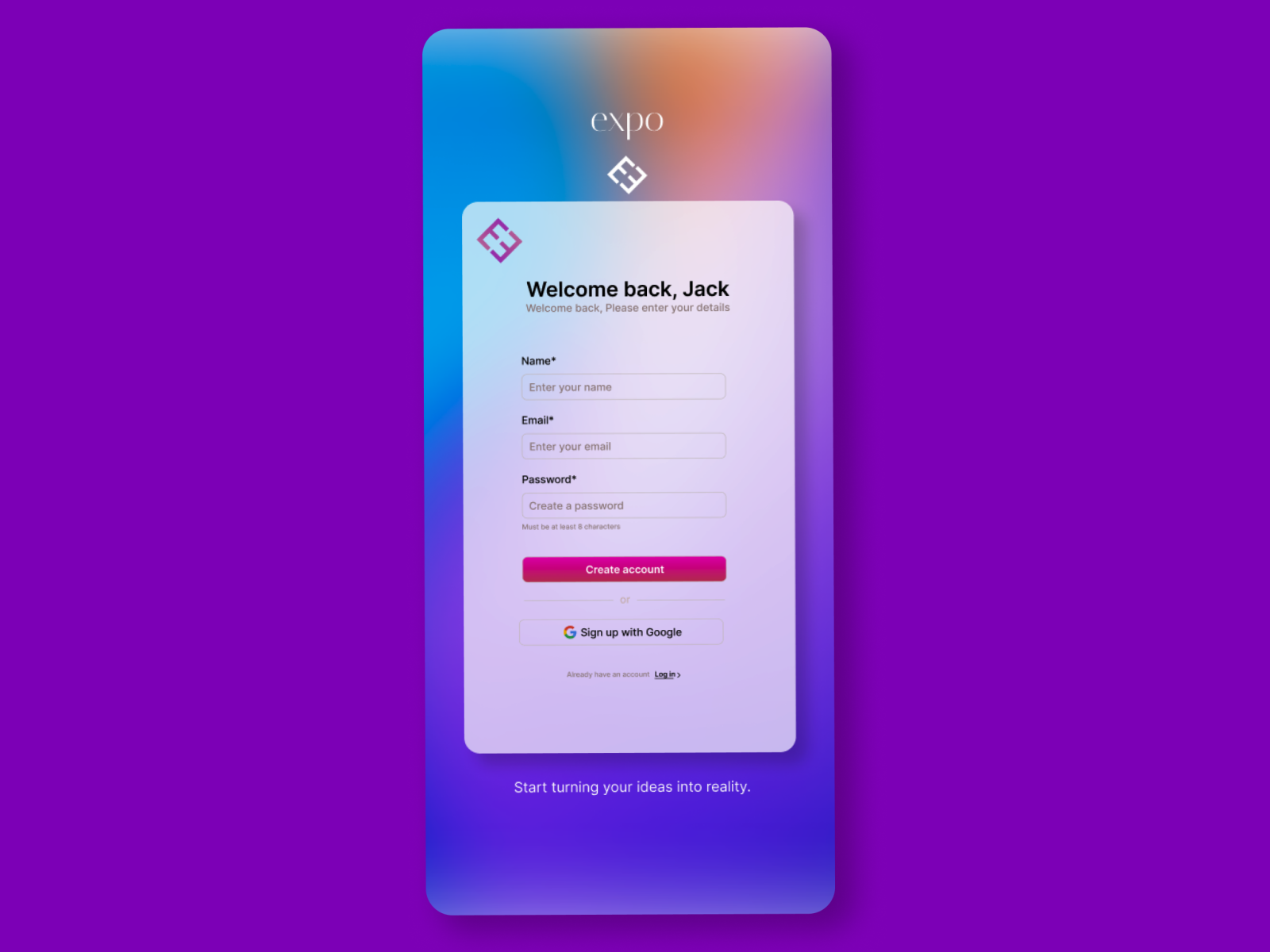 Mobile-Friendly Sign-Up Page by Sajesh on Dribbble