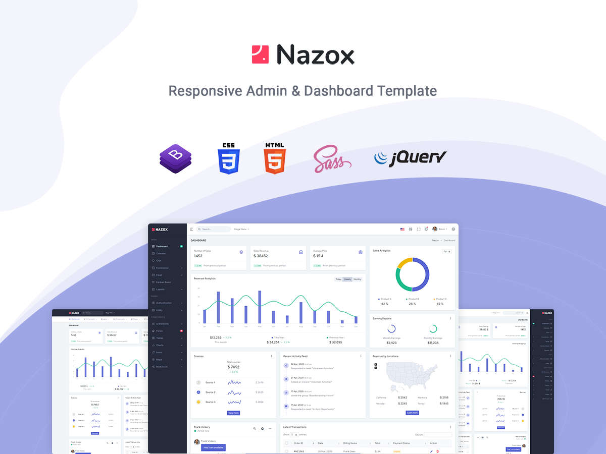 Nazox - Angular 10 Admin & Dashboard Template by Themesdesign on Dribbble