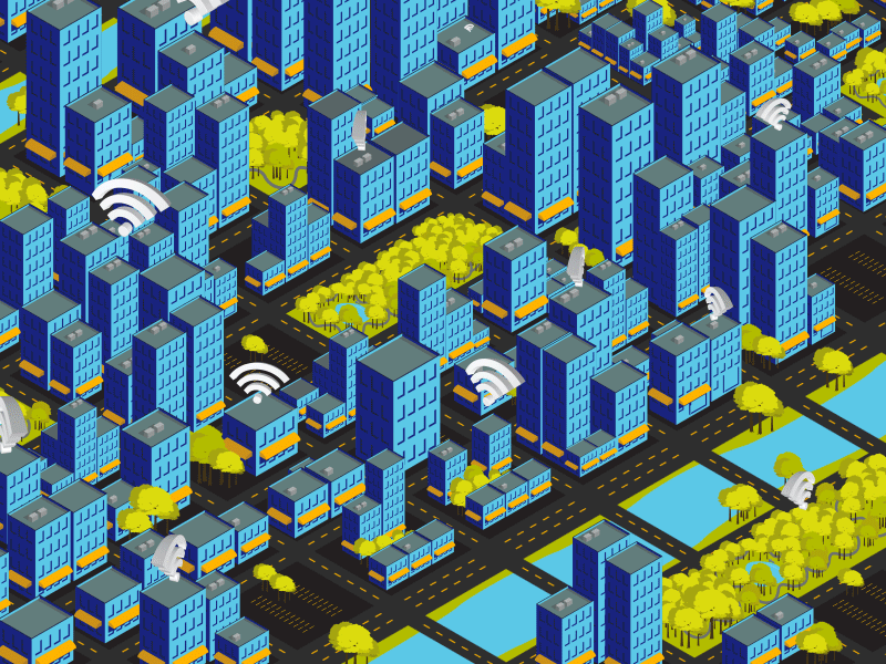 City [animated] by Joe Clay on Dribbble