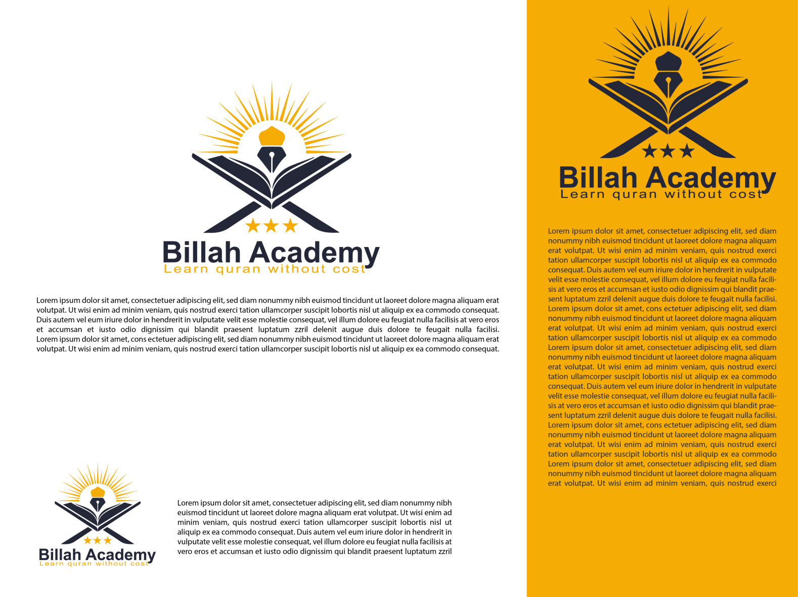 Logo Design | Billah Academy Logo Design- Branding by Robiul Mahdi Awal ...