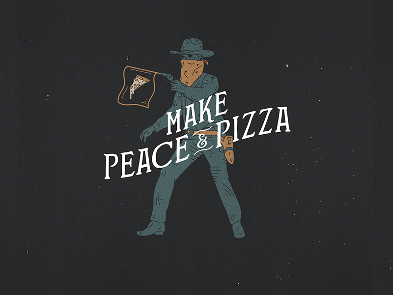 Peace + Pizza by Logan Clark on Dribbble
