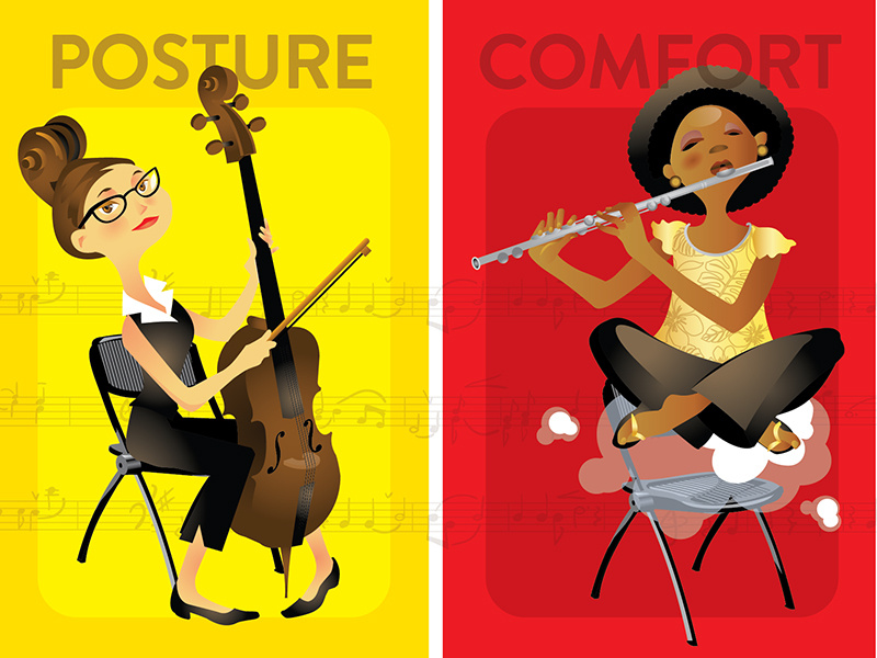 'First Chair' Postcard Illustrations by James Bizzell on Dribbble